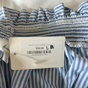 Love Tree | Tops | Nwt Love Tree Ruffled Crop Top Bow Detail At ...